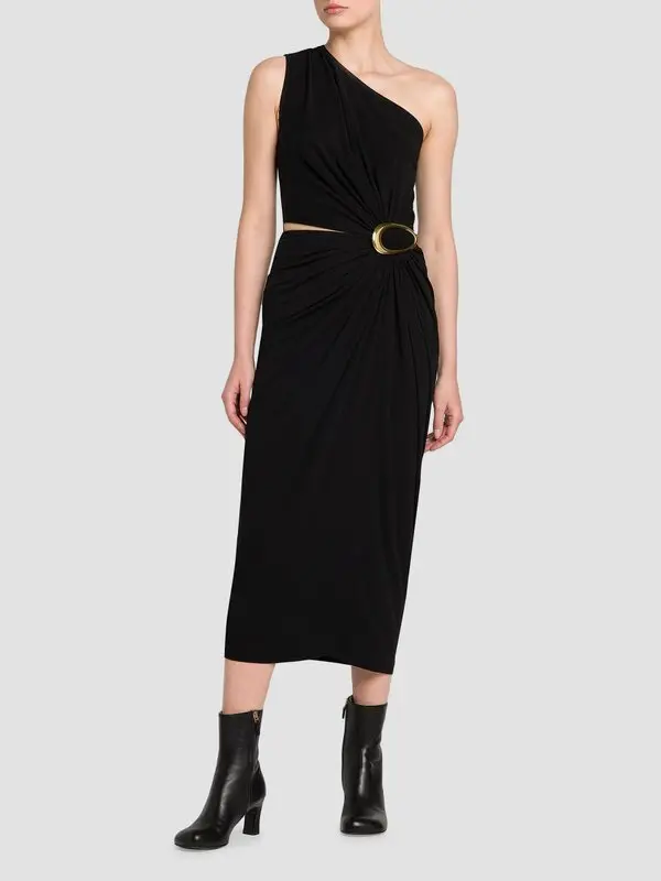 Bottega Veneta Crepe Jersey Cut-out Midi-dress