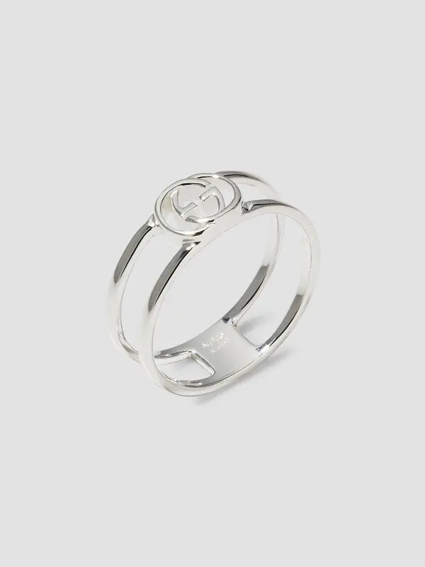 Gucci Interlocking-g Sterling Open Ring