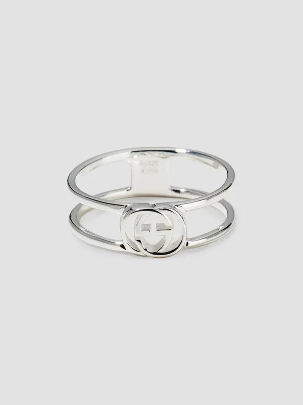 Gucci Interlocking-g Sterling Open Ring