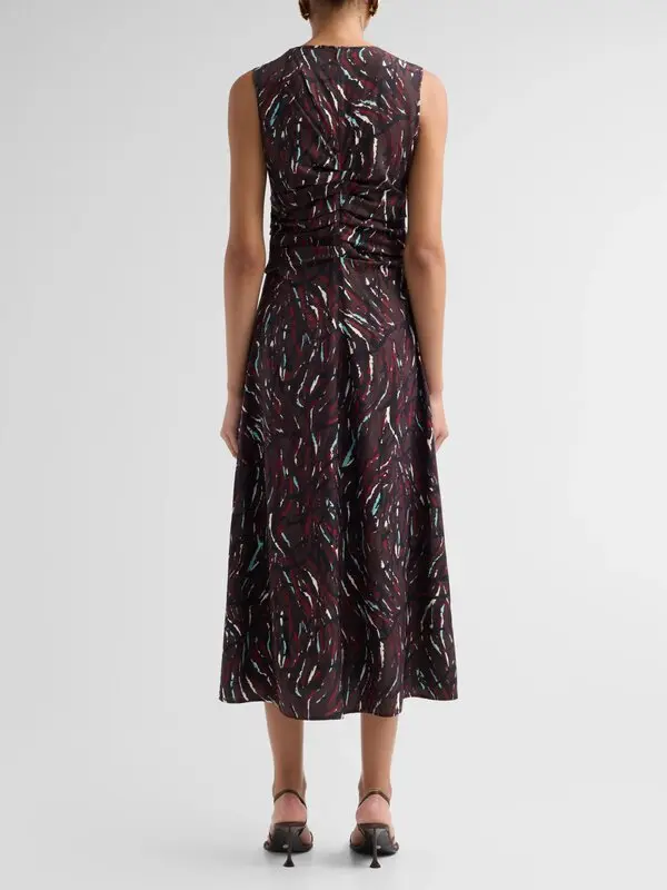 Proenza Schouler White Label Clem Printed Soft Twill Midi Dress