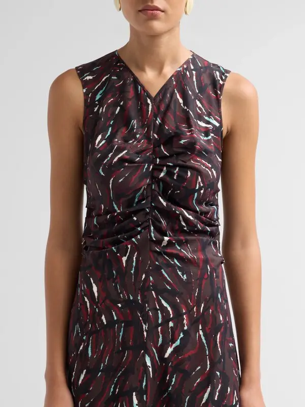 Proenza Schouler White Label Clem Printed Soft Twill Midi Dress