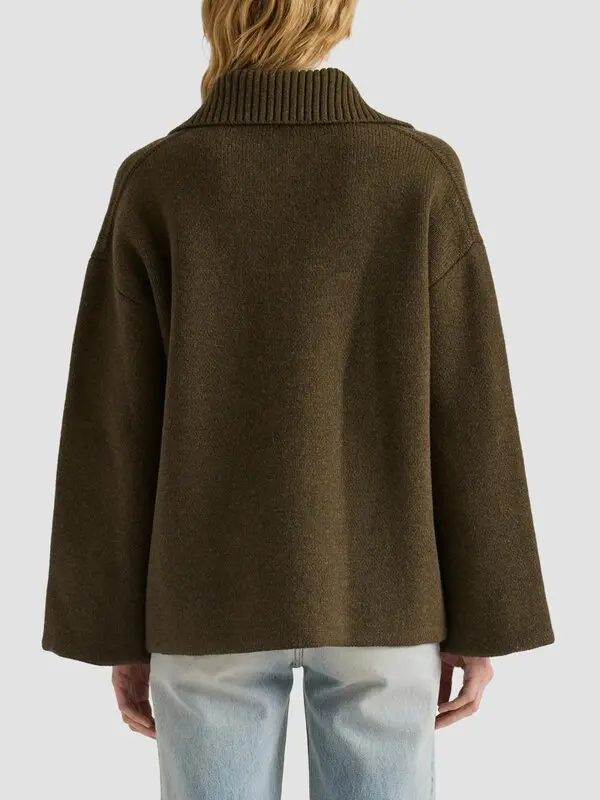 Proenza Schouler White Label Nelly Melange Merino Jacket - Olive
