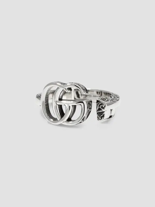 Gucci Gg Marmont Key Sterling Ring - Silver