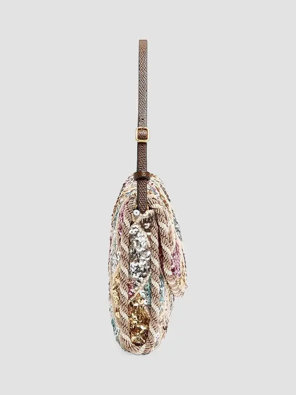 Valentino Garavani Vain Soft Small Top Handle Bag With Rhombelle Embroidery