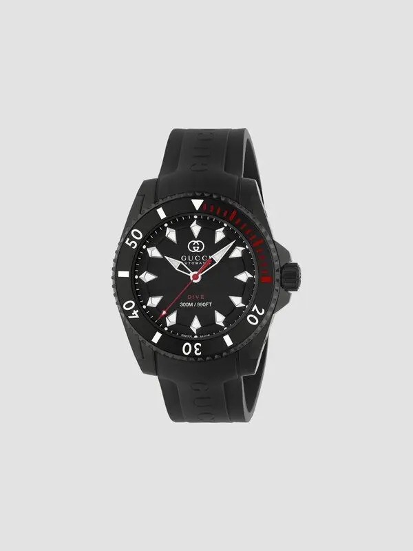 Gucci Dive Stainless Steel & Rubber Watch/40mm - Black