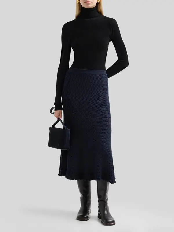 Proenza Schouler White Label Magnolia Cable-knit Midi Skirt