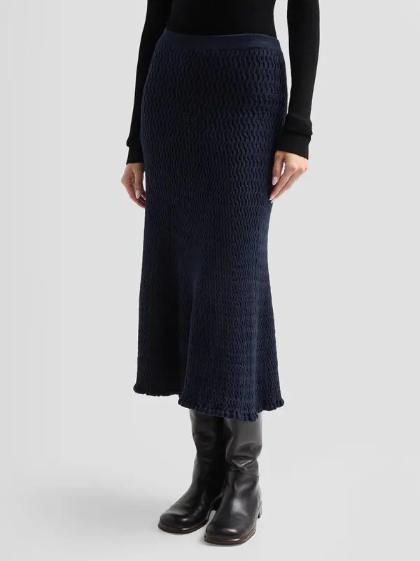 Proenza Schouler White Label Magnolia Cable-knit Midi Skirt