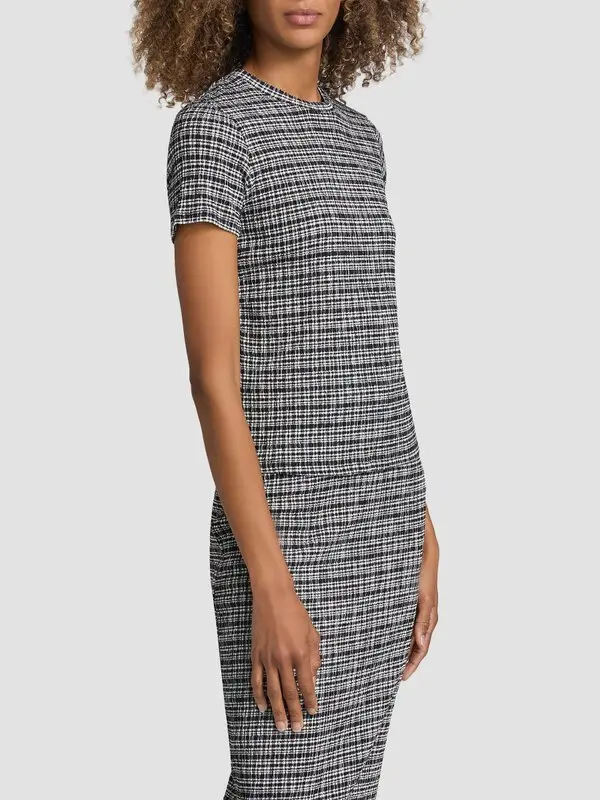 Vince Textured Gingham Cotton-blend Top