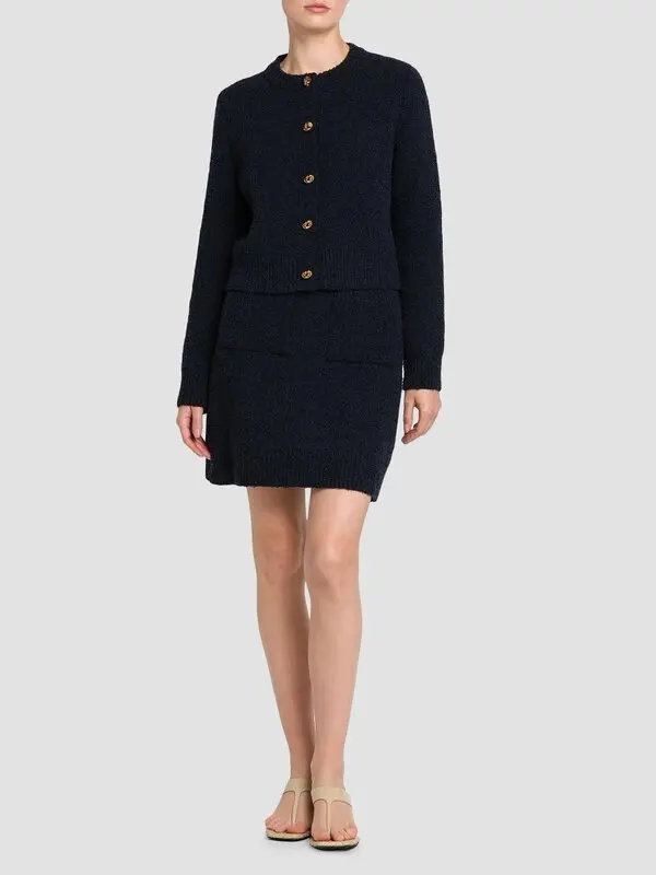 Bottega Veneta Bouclé Knit Miniskirt