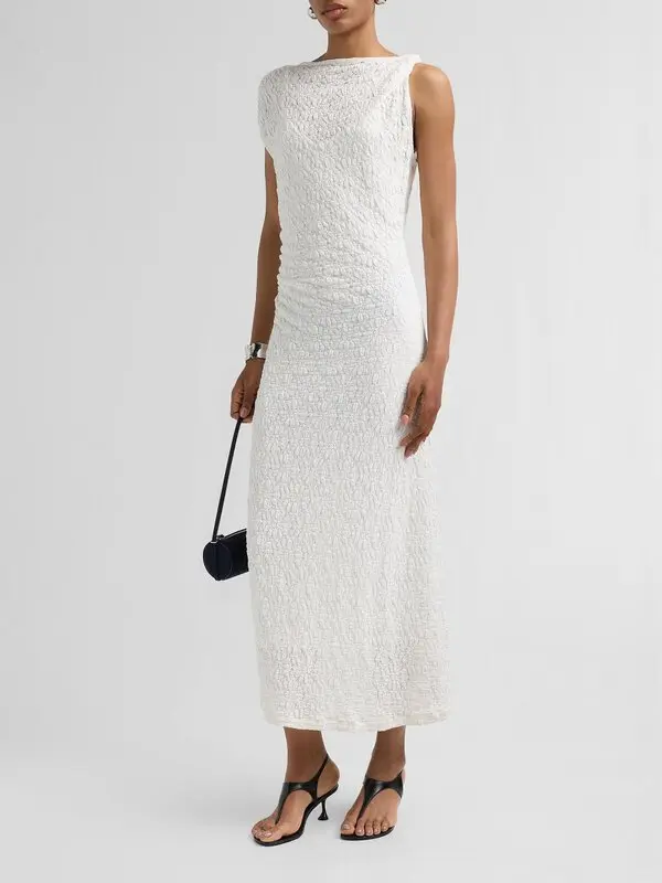 Proenza Schouler White Label Astra Textured Cotton-blend Ruched Midi Dress