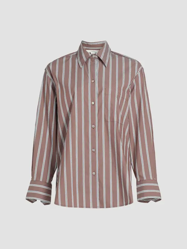 Vince Striped Cotton-nylon Shirt
