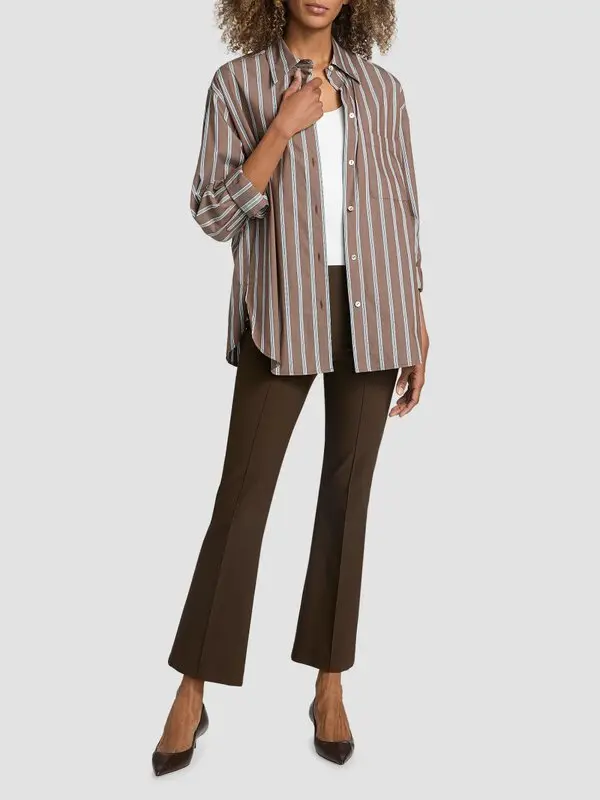 Vince Striped Cotton-nylon Shirt