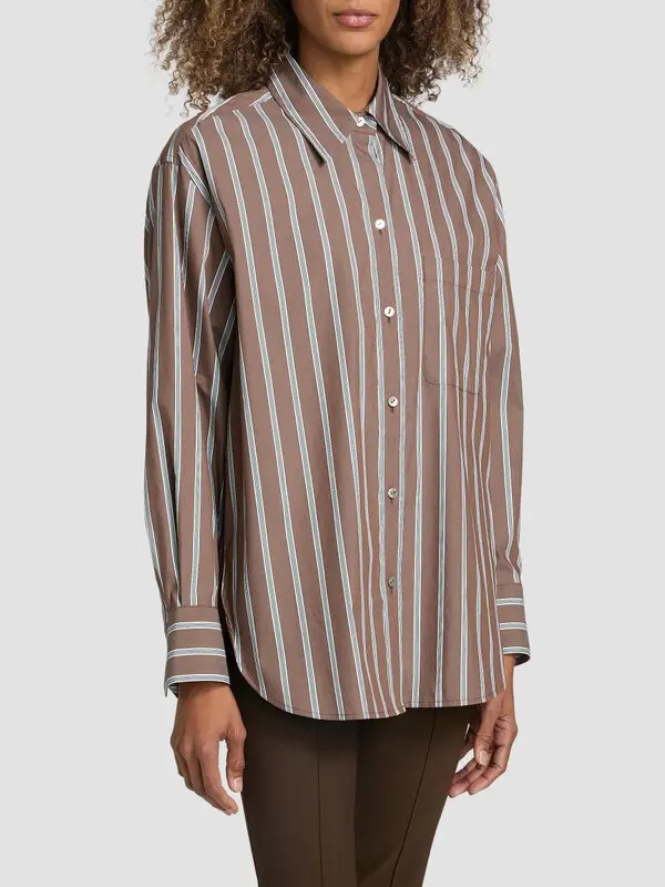 Vince Striped Cotton-nylon Shirt