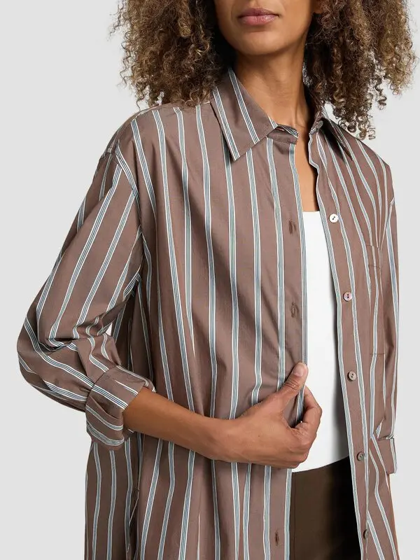 Vince Striped Cotton-nylon Shirt