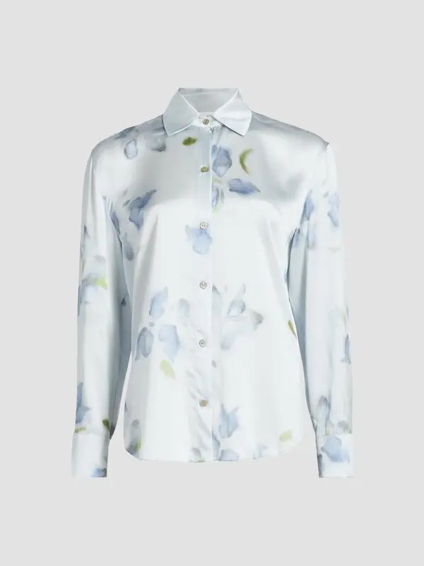 Vince Petal Blur Relaxed Shirt - Soft Grey