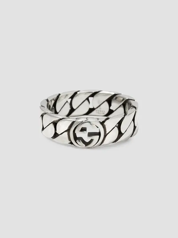 Gucci Interlocking-g Sterling Fixed Chain Ring