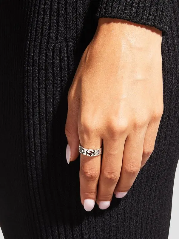 Gucci Interlocking-g Sterling Fixed Chain Ring