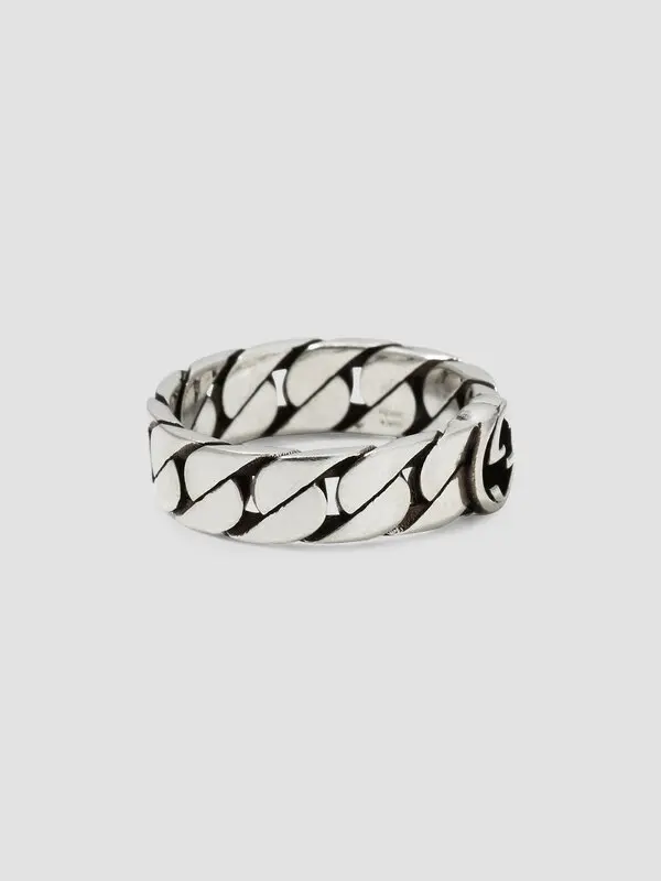 Gucci Interlocking-g Sterling Fixed Chain Ring