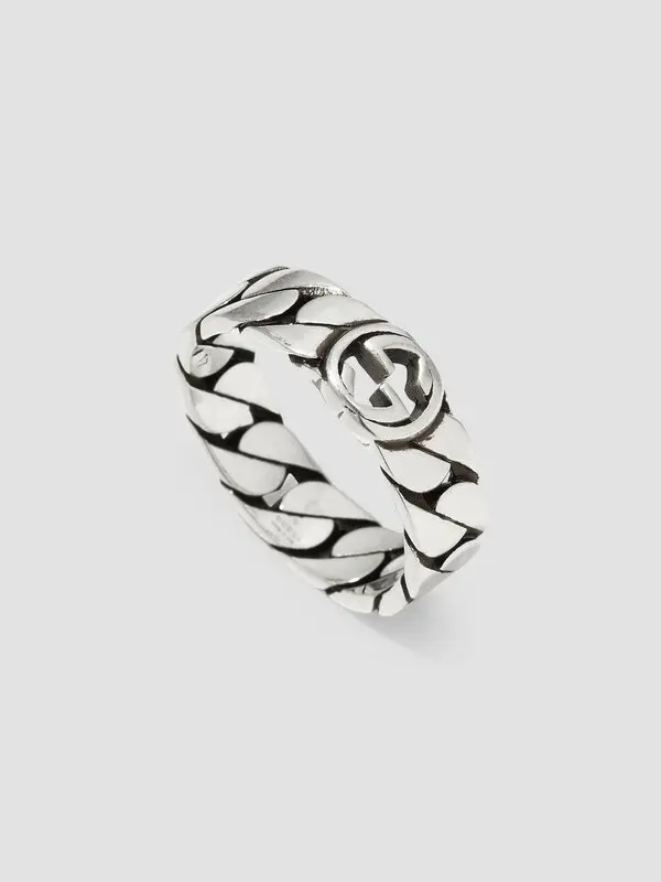 Gucci Interlocking-g Sterling Fixed Chain Ring