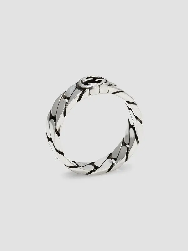 Gucci Interlocking-g Sterling Fixed Chain Ring