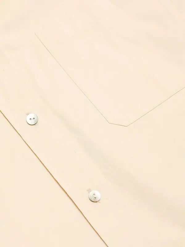 Vince Boxy Cotton Crop Shirt - Ecru