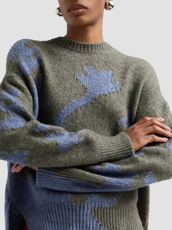 Proenza Schouler White Label Cathy Abstract Rib-knit Sweater