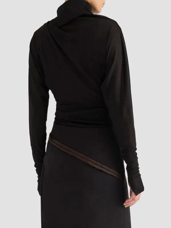 Proenza Schouler Golda Gauzy Jersey Top