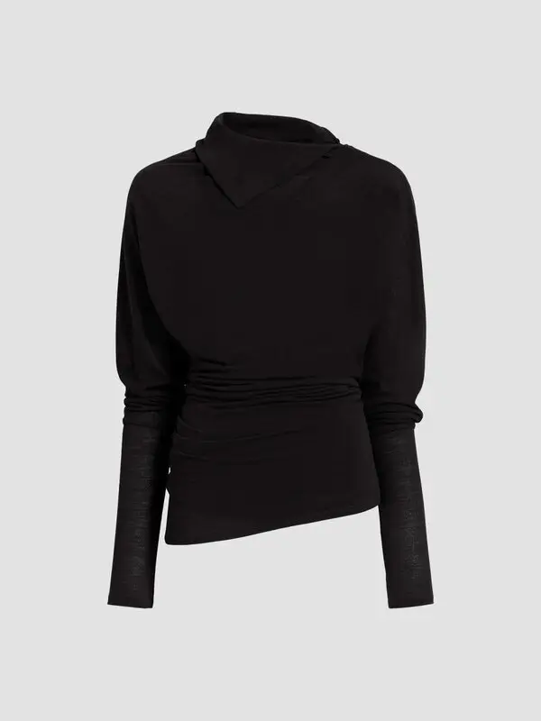 Proenza Schouler Golda Gauzy Jersey Top