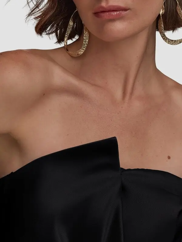 Donna Karan New York Asymmetric Stretch-mikado Gown
