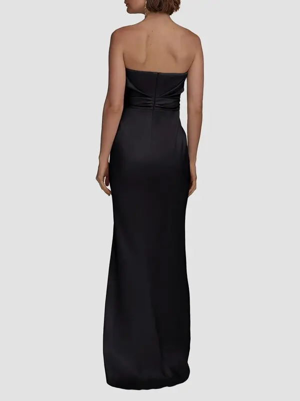 Donna Karan New York Asymmetric Stretch-mikado Gown