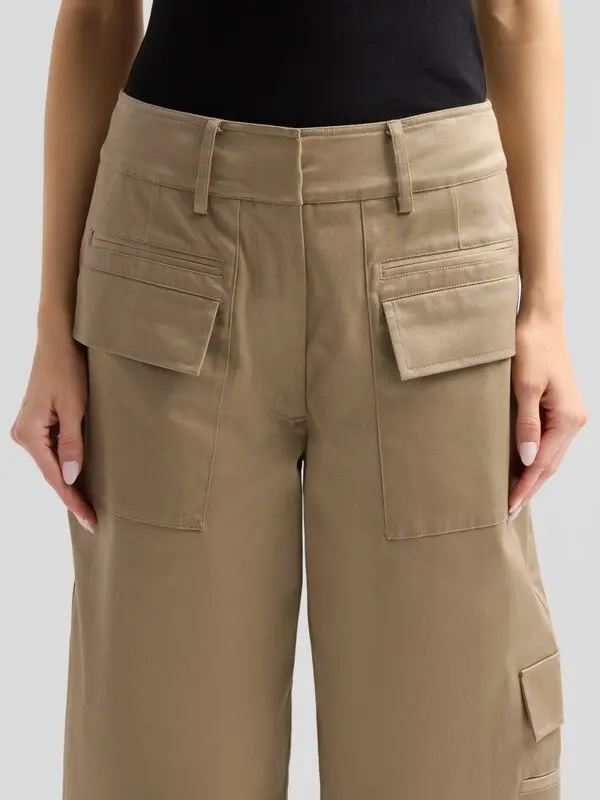 Proenza Schouler White Label Talla Cotton Twill Pants - Wood