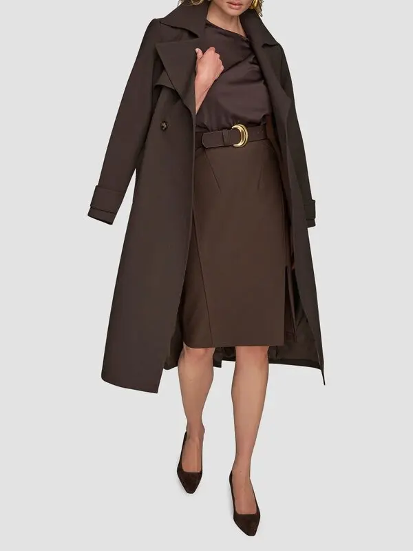 Donna Karan New York Belted Notched-collar Trench Coat