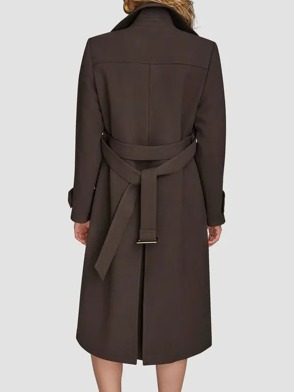 Donna Karan New York Belted Notched-collar Trench Coat