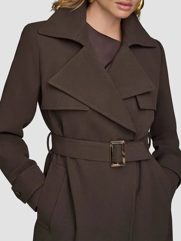 Donna Karan New York Belted Notched-collar Trench Coat