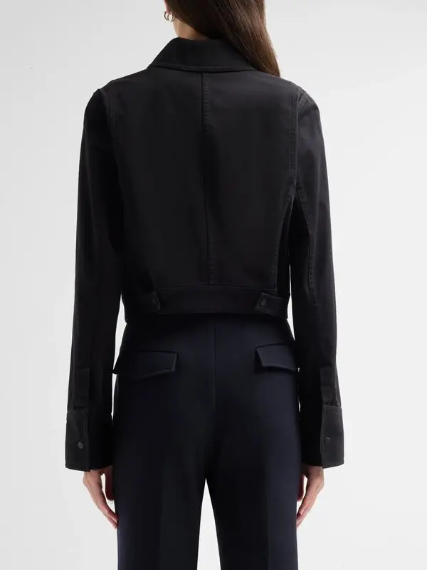 Vince Shrunken Cotton-blend Twill Jacket - Black