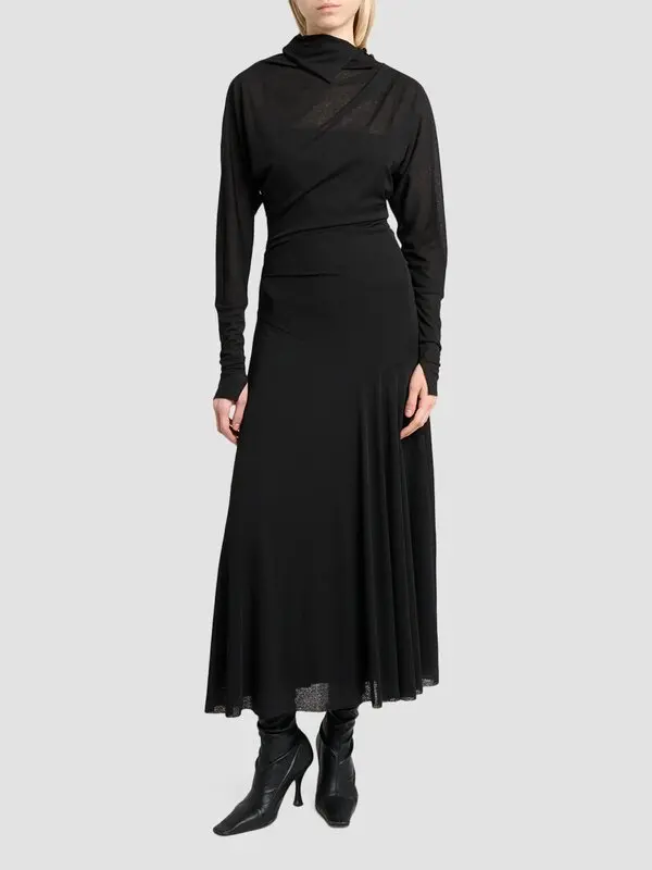 Proenza Schouler Golda Draped Jersey Midi Dress