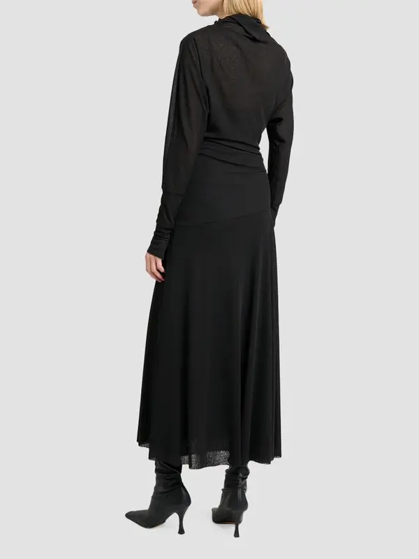 Proenza Schouler Golda Draped Jersey Midi Dress