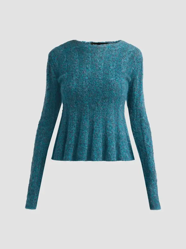 Proenza Schouler Joelle Looped Mohair-blend Top - Blue Multi