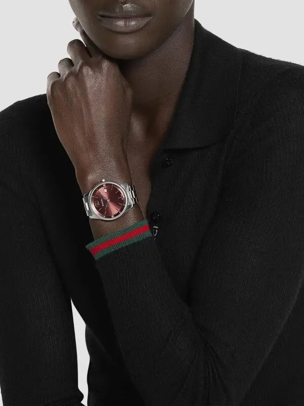 Gucci G-timeless Stainless Steel Bracelet Watch/38mm