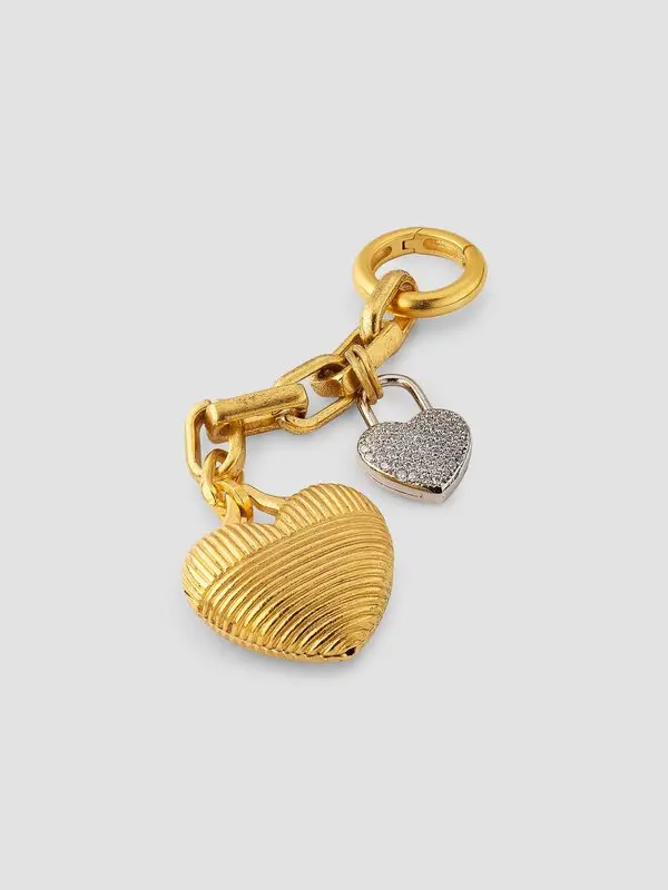 ELIZABETH COLE Mallory Crystal & 24k-gold-plated Bag Charm