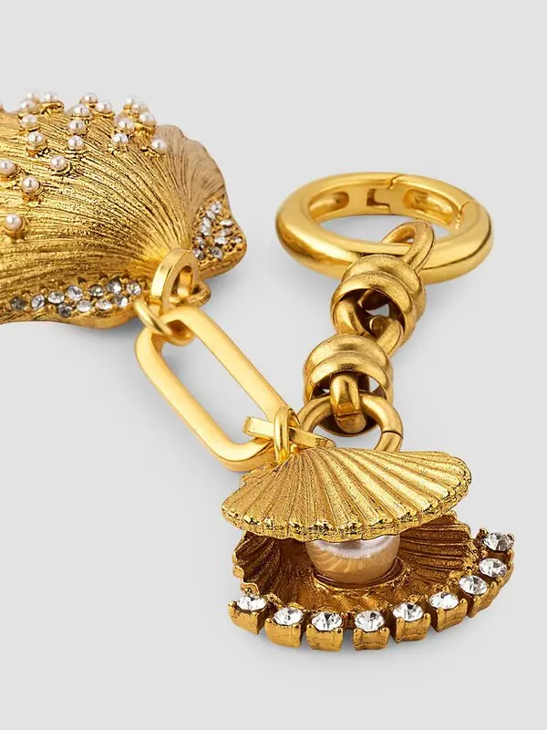 ELIZABETH COLE Calico Crystal, Imitation Pearl & 24k-gold-plated Bag Charm