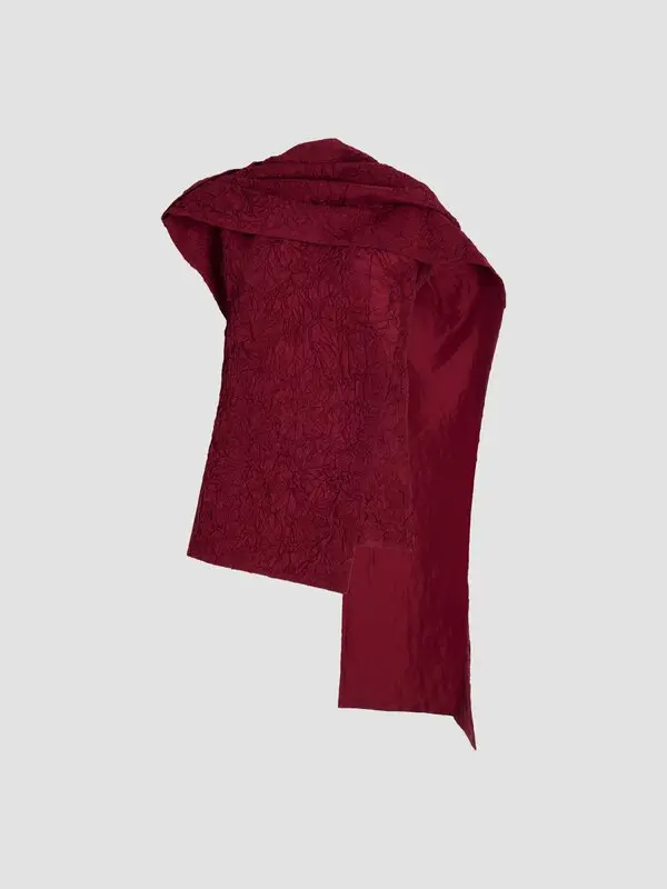 Proenza Schouler Lina Crushed Silk Top