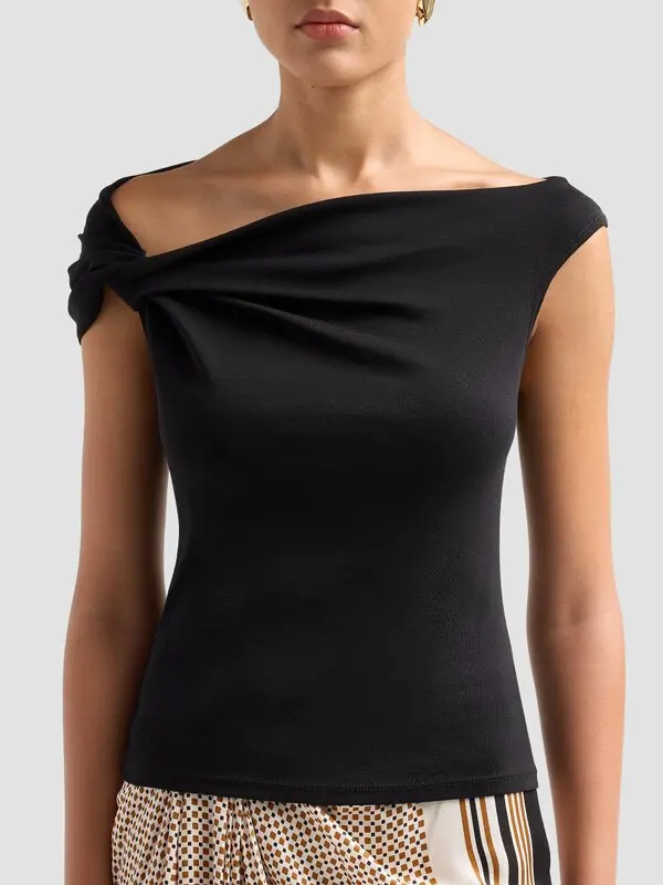 A.L.C. Cece Asymmetric Jersey T-shirt
