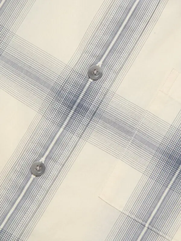 Vince Townes Plaid Cotton Shirt - Blanco Hawk