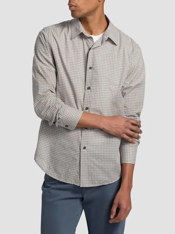 Vince Condor Plaid Cotton Shirt