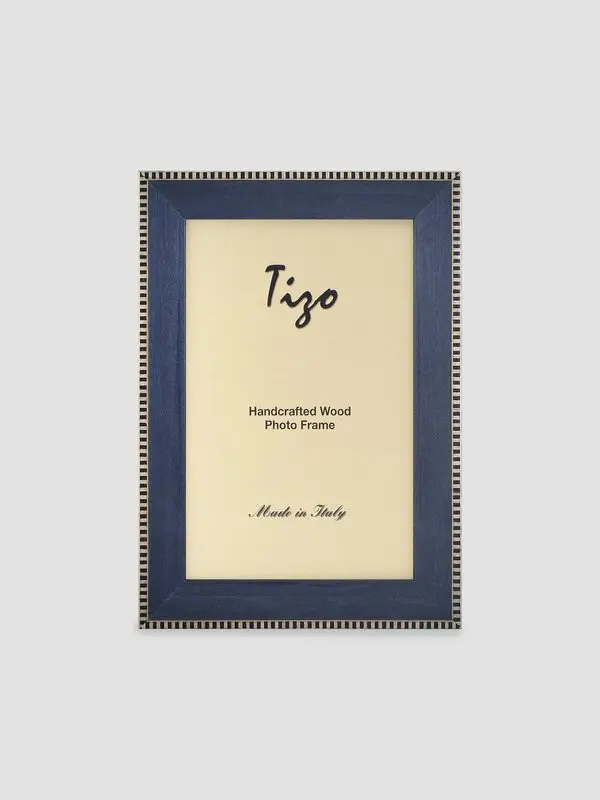 TIZO Inlaid Wood Checkered Frame - Blue