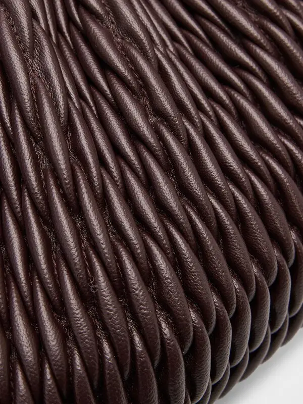 A.L.C. Faye Faux-leather Clutch - Ganache
