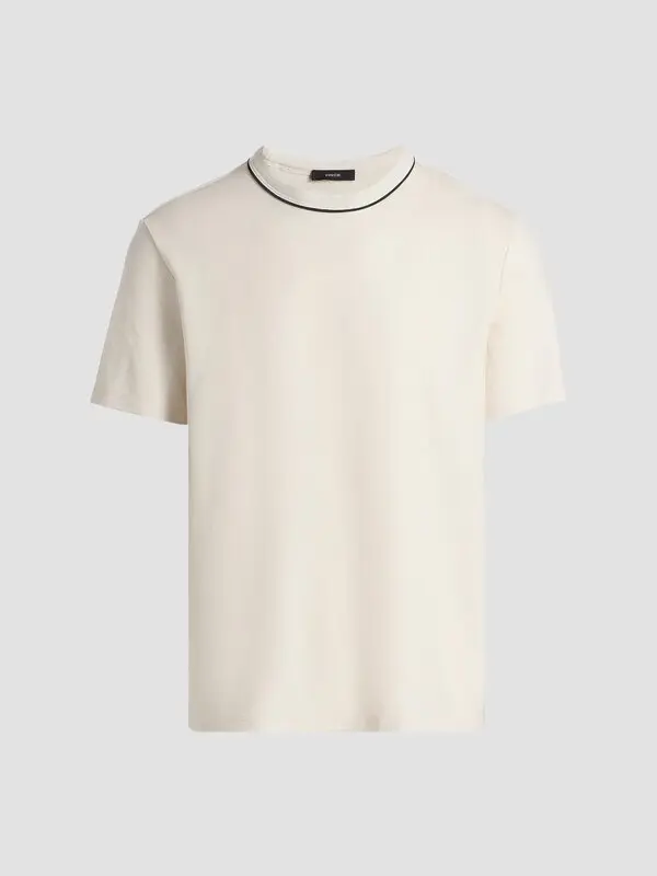 Vince Tipped Crewneck Pima Cotton T-shirt