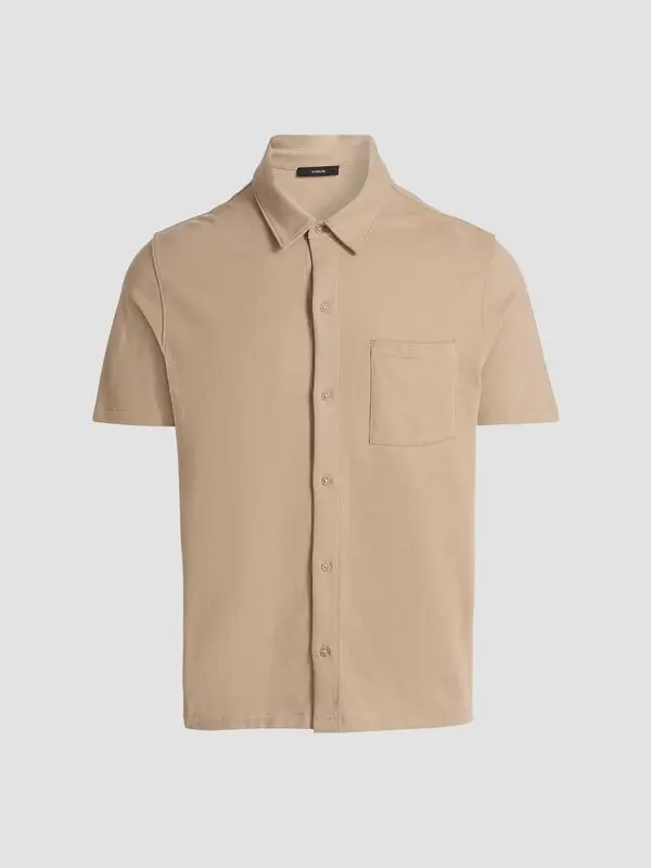 Vince Cotton Button-front Shirt - Pecan