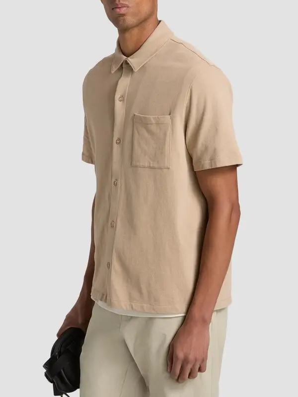 Vince Cotton Button-front Shirt - Pecan